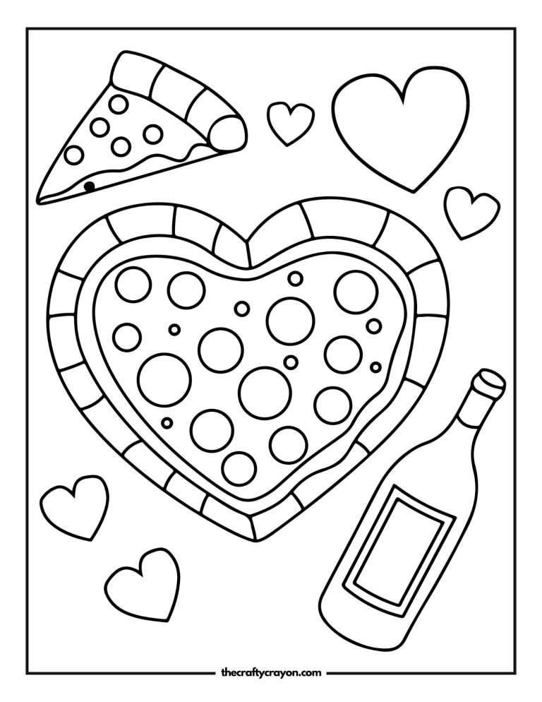 Valentine's Day Coloring Pages (Free PDF Printables)