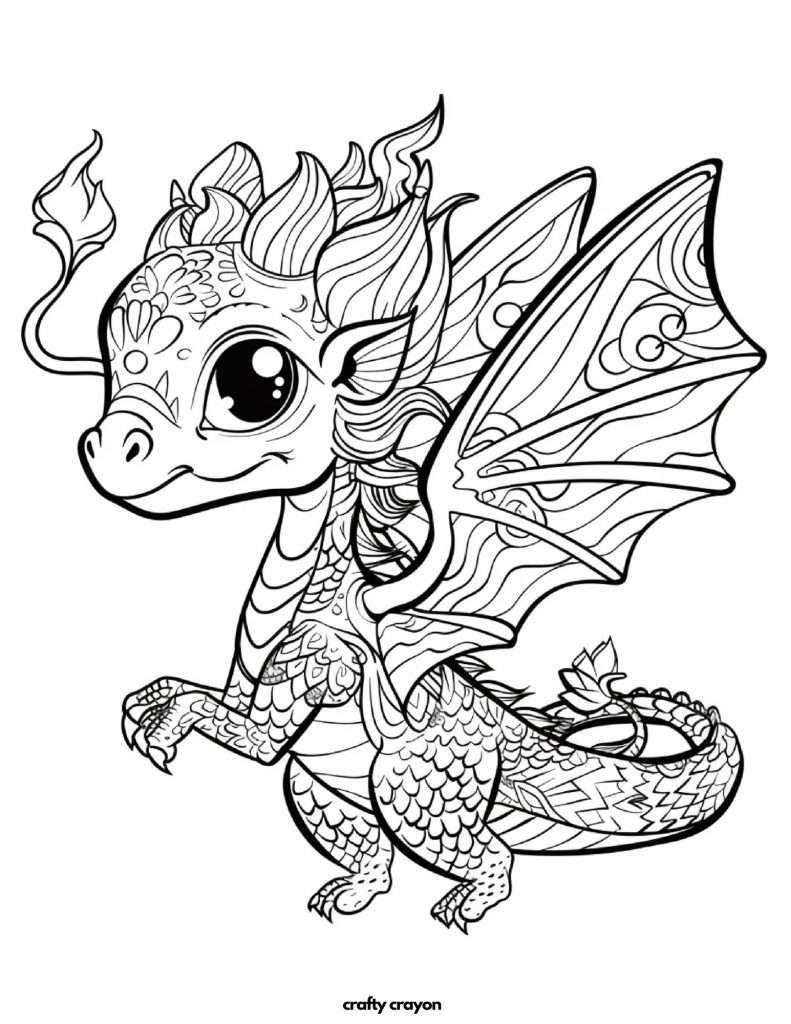 Dragon Coloring Pages (Free PDF Printables)