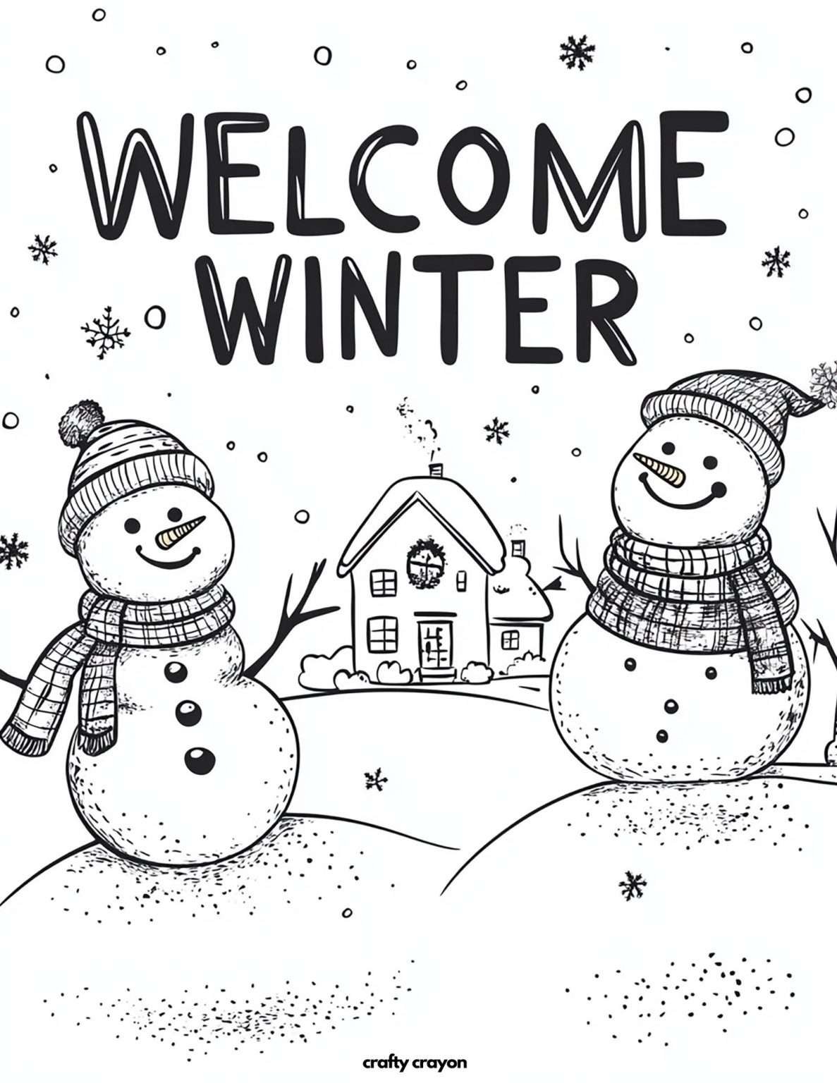Winter Coloring Pages (Free PDF Printables)