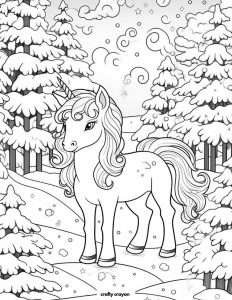 Christmas Unicorn Coloring Pages (Free PDF Printables)