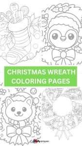 Christmas Wreath Coloring Pages (Free PDF Printables)