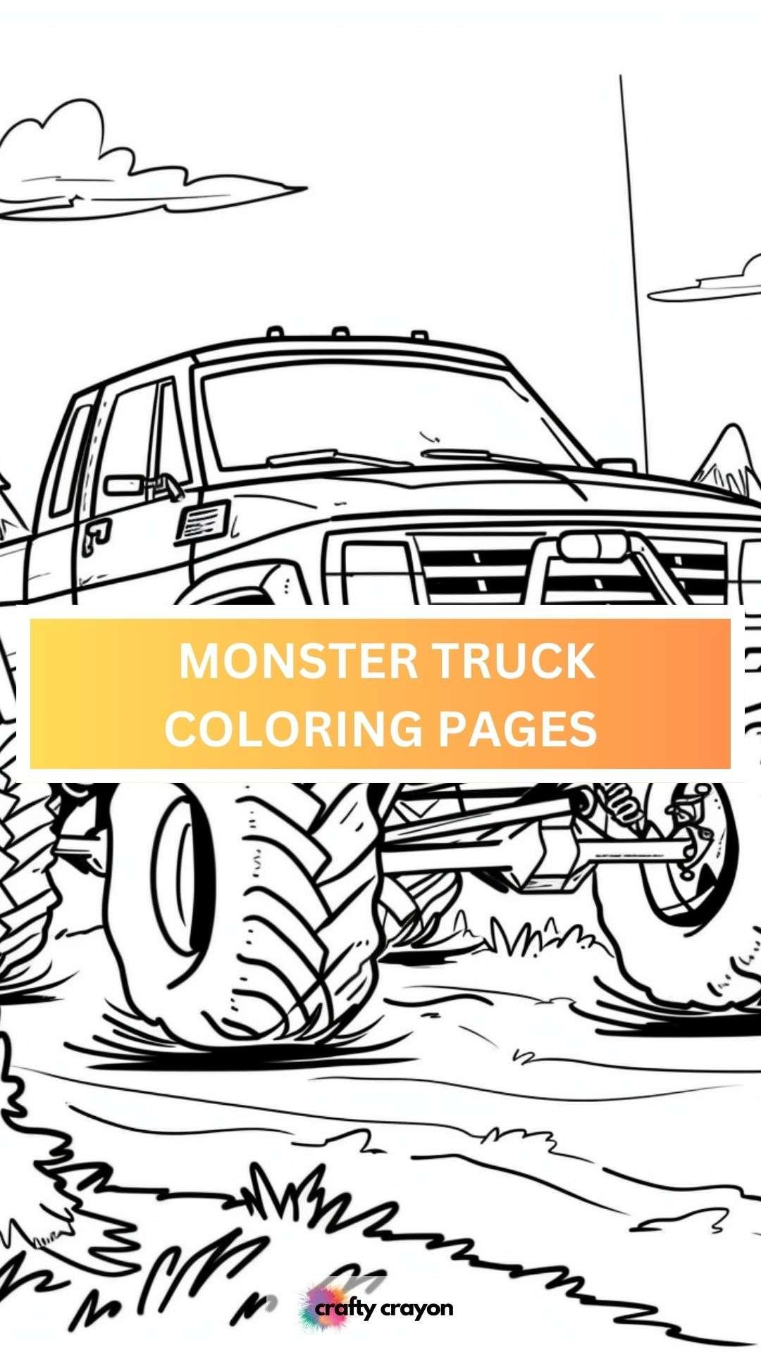 Monster Truck Coloring Pages (Free PDF Printables)