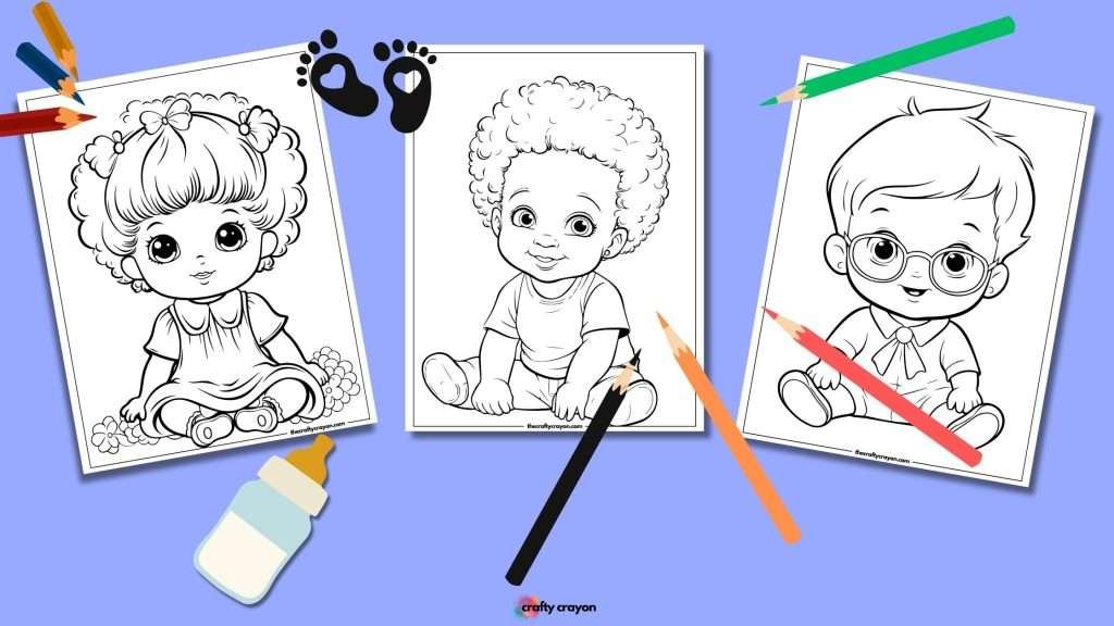 Baby Coloring Pages (Free Printable PDFs)
