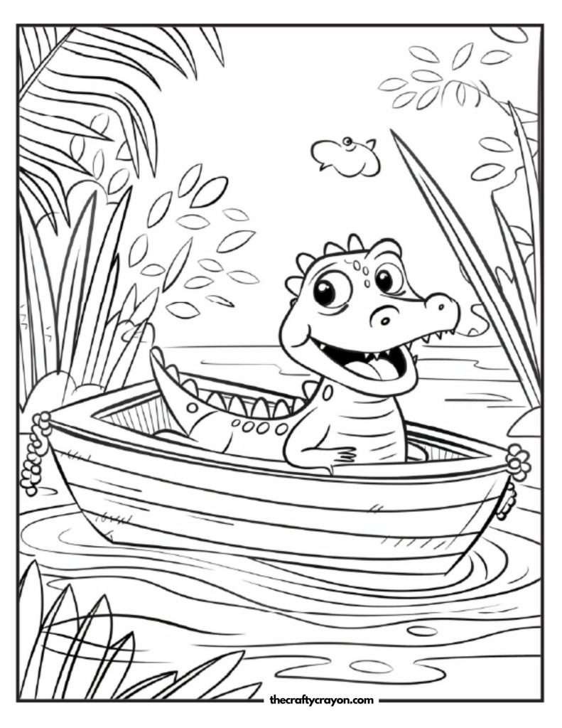 Crocodile Coloring Pages (Free Printable PDFs)
