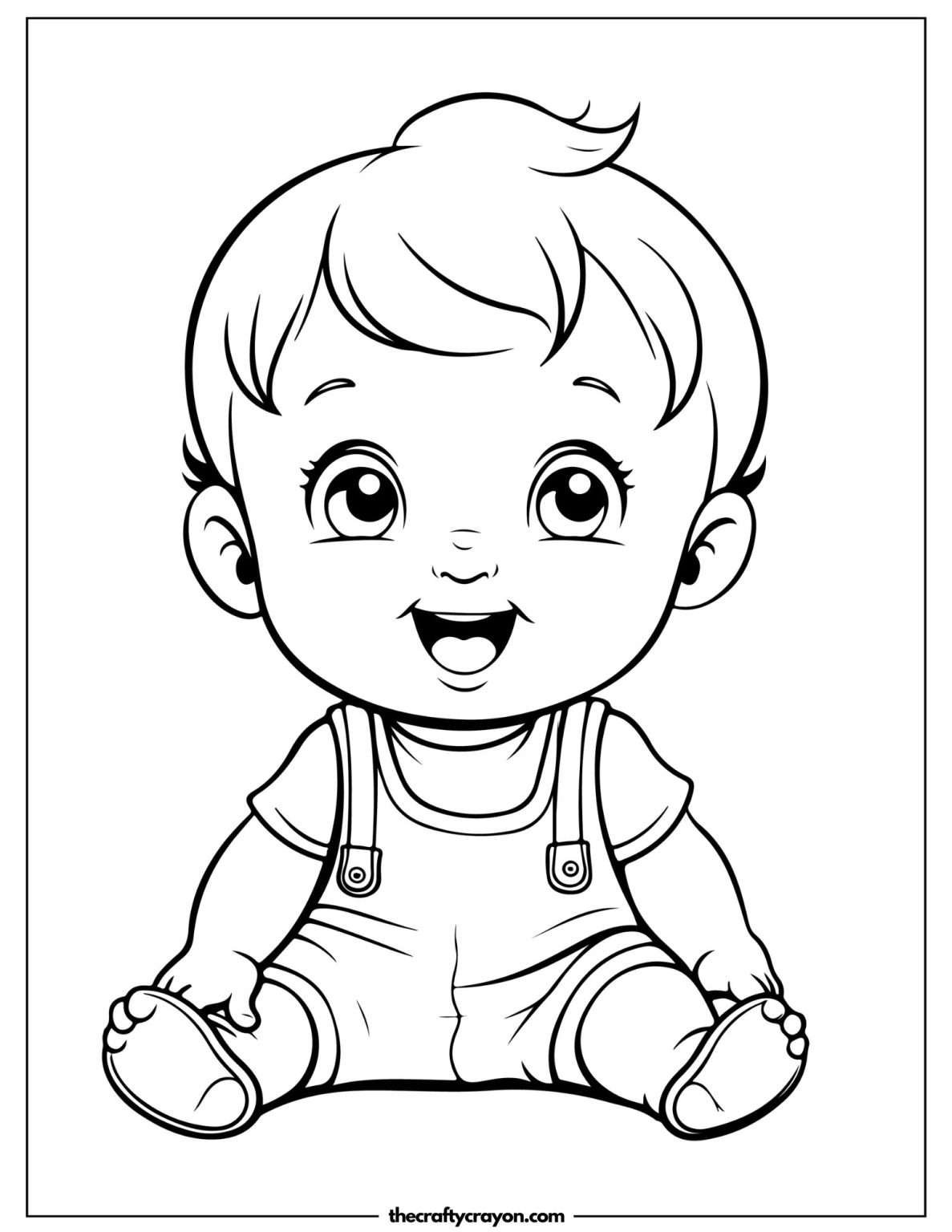 Baby Coloring Pages (Free Printable PDFs)