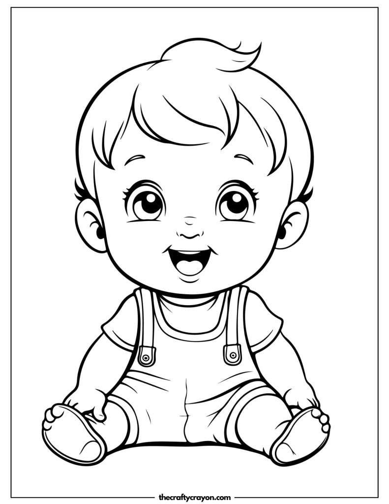 Baby Coloring Pages (Free Printable PDFs)