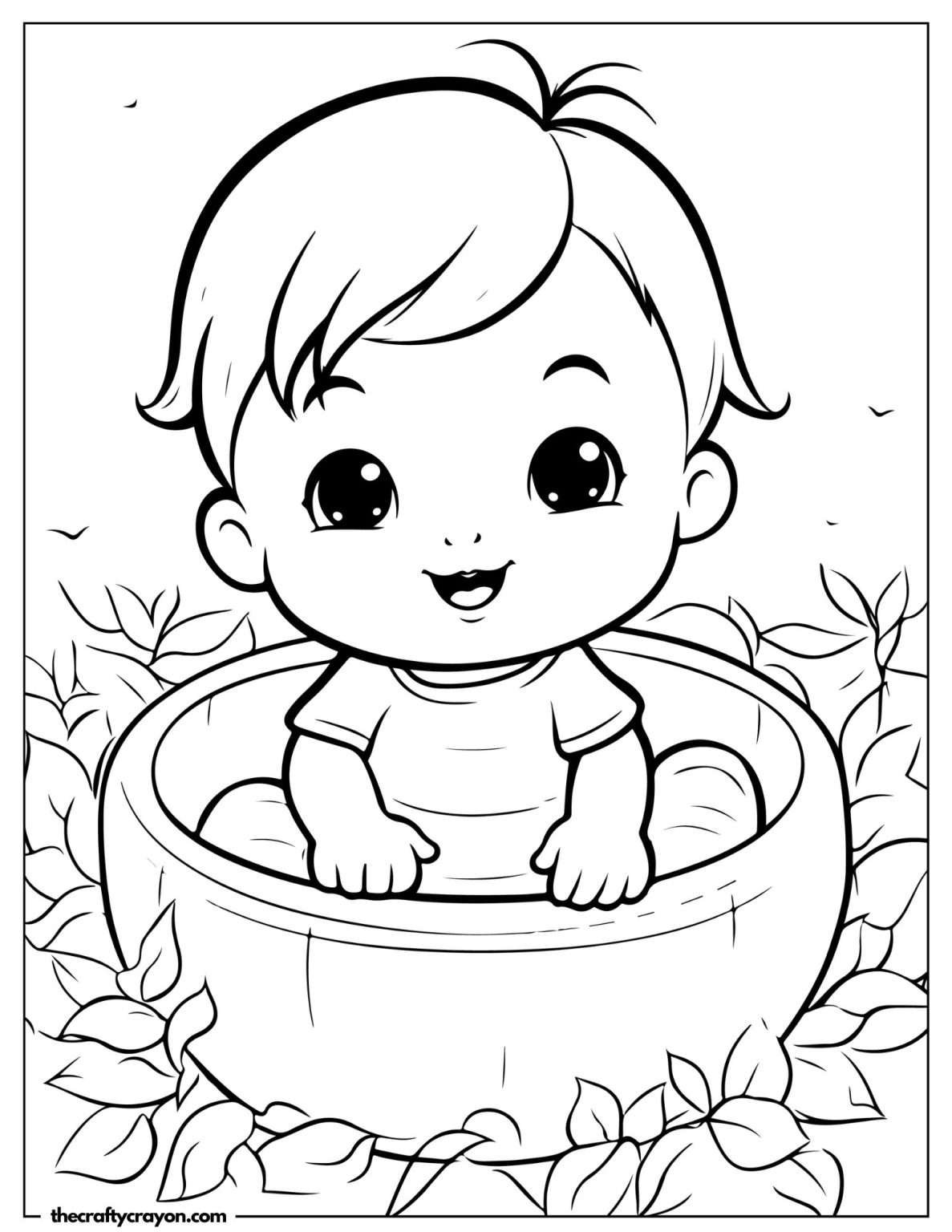 Baby Coloring Pages (Free Printable PDFs)