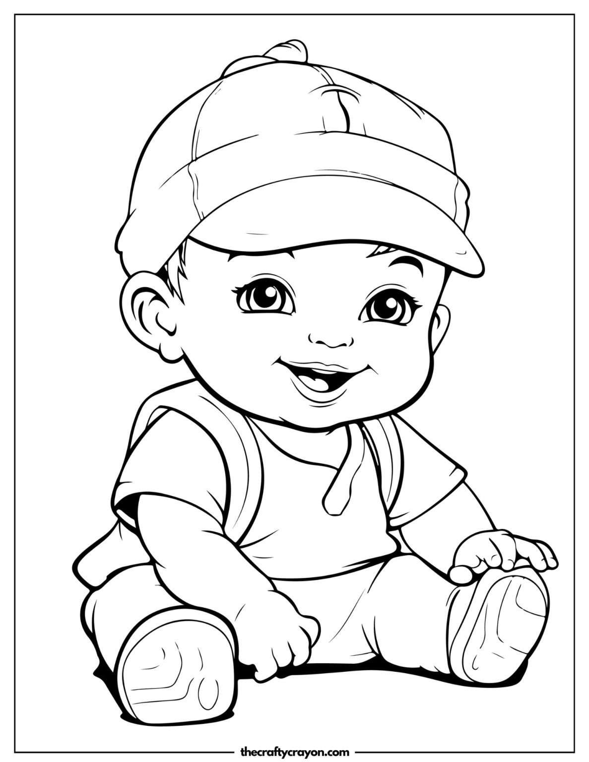 Baby Coloring Pages (Free Printable PDFs)
