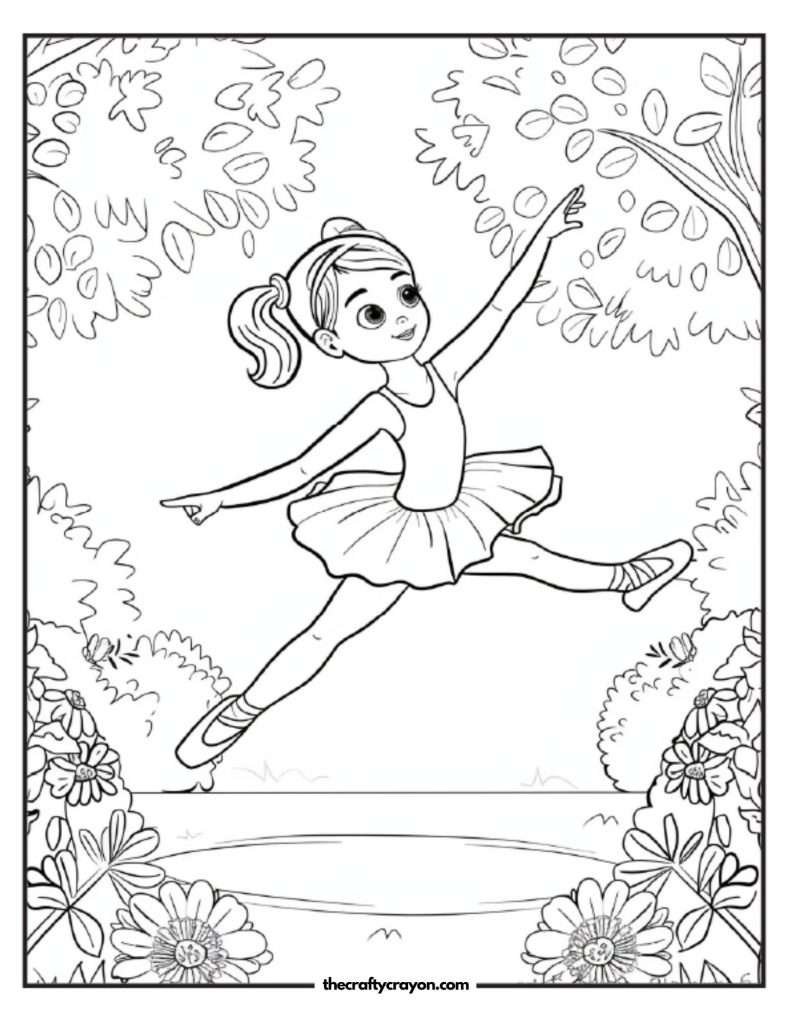 Ballerina Coloring Pages (Free Printable PDFs)