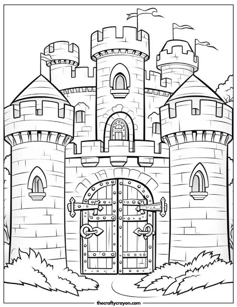 Castle Coloring Pages (Free Printable PDFs)