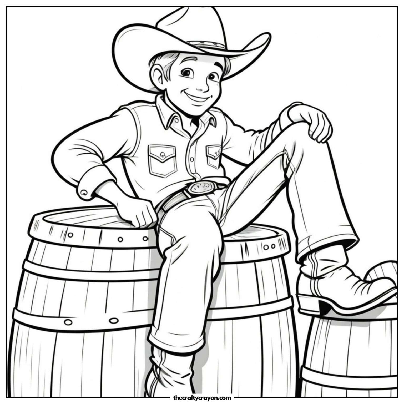 Cowboy Coloring Pages (Free Printable PDFs)