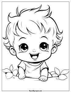 Baby Coloring Pages (Free Printable PDFs)