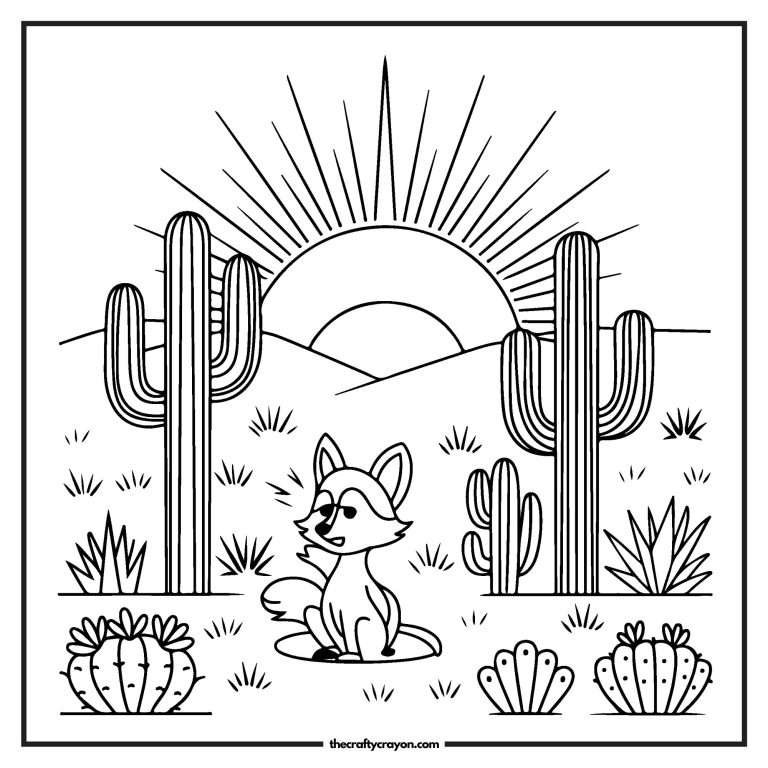 Sunset Coloring Pages (Free Printable PDFs)