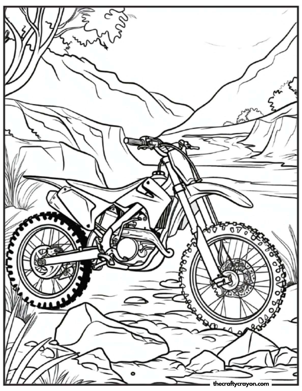Dirt Biking Coloring Pages (Free Printable PDFs)