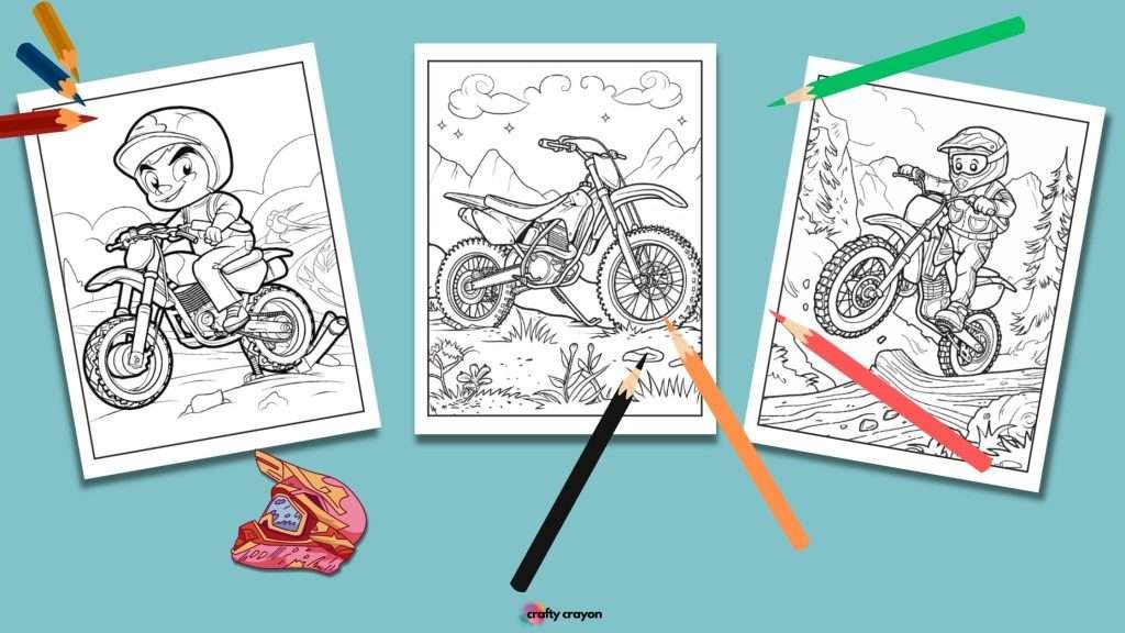 Dirt Biking Coloring Pages (Free Printable PDFs)