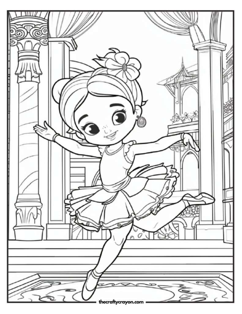 Ballerina Coloring Pages (Free Printable PDFs)