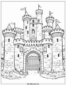 Castle Coloring Pages (Free Printable PDFs)