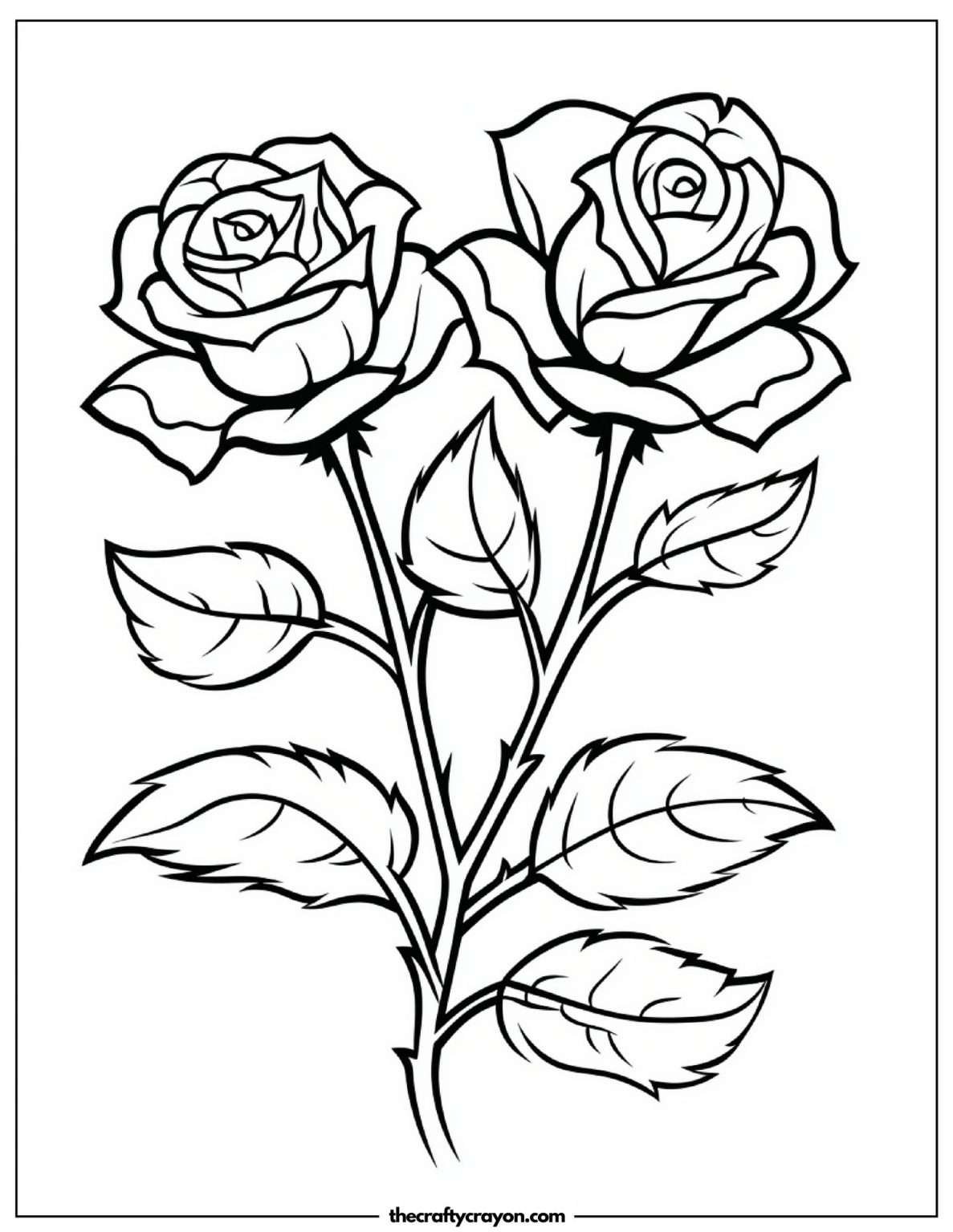 Roses Coloring Pages (Free Printable PDFs)