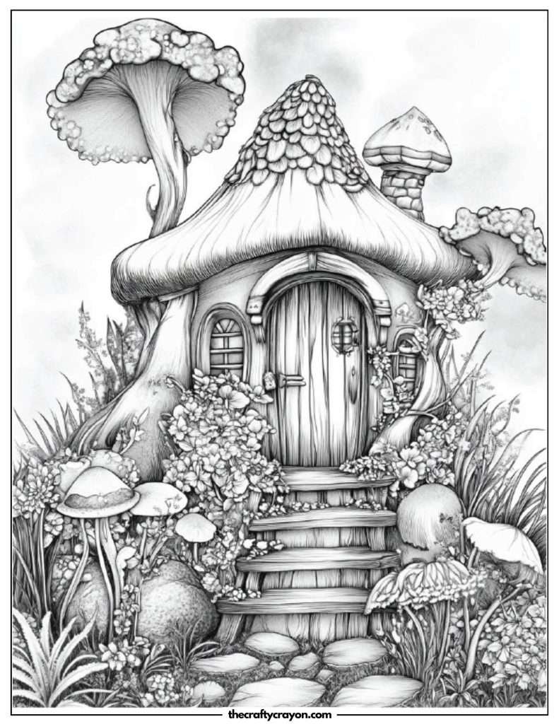 Fairy Garden Coloring Pages (Free Printable PDFs)