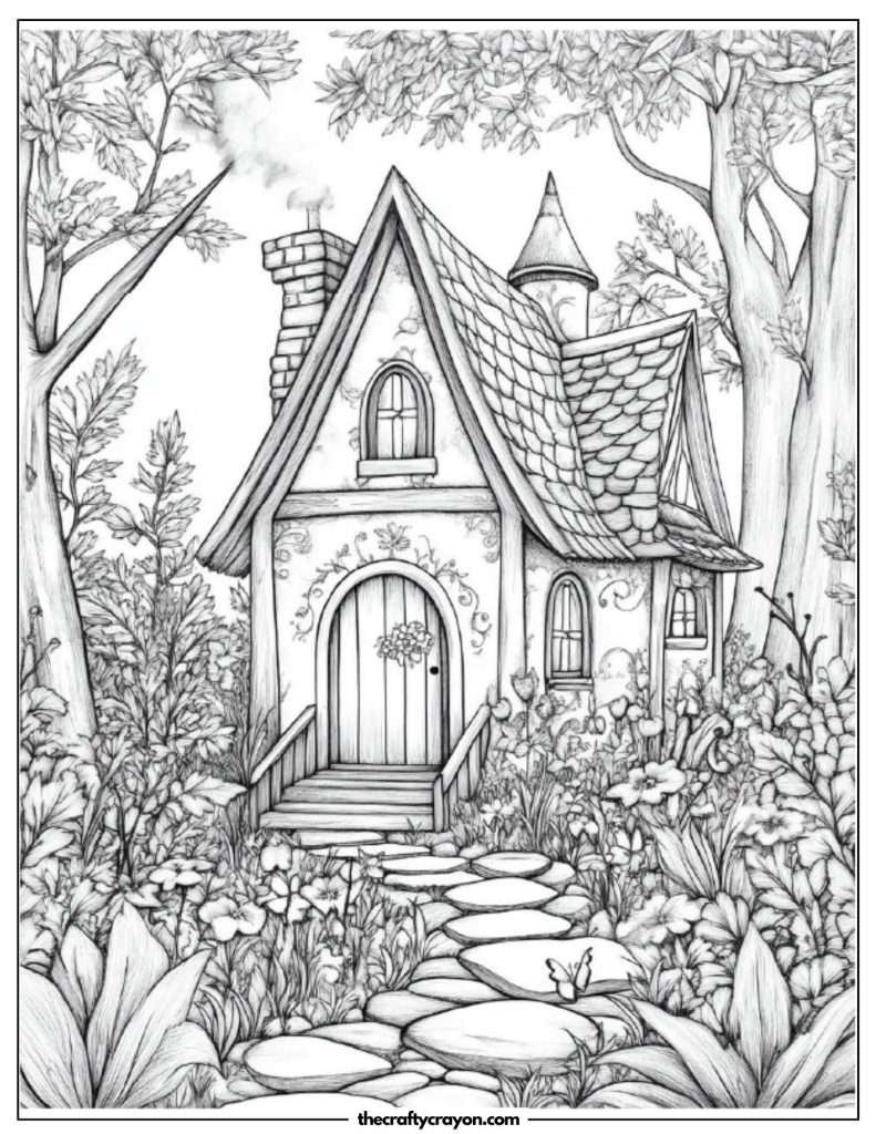 Fairy Garden Coloring Pages (Free Printable PDFs)