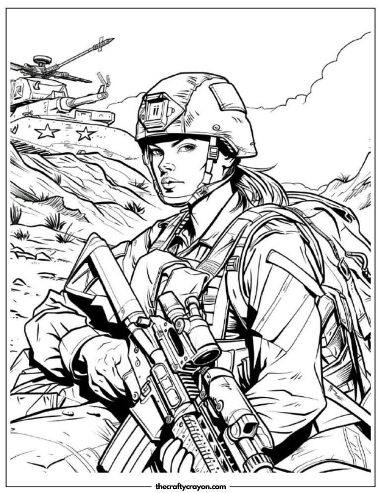 Army Coloring Pages (Free Printable PDFs)