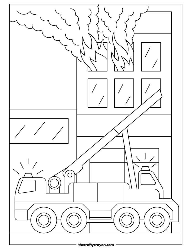 20 Free Fire Truck Coloring Pages For All Ages