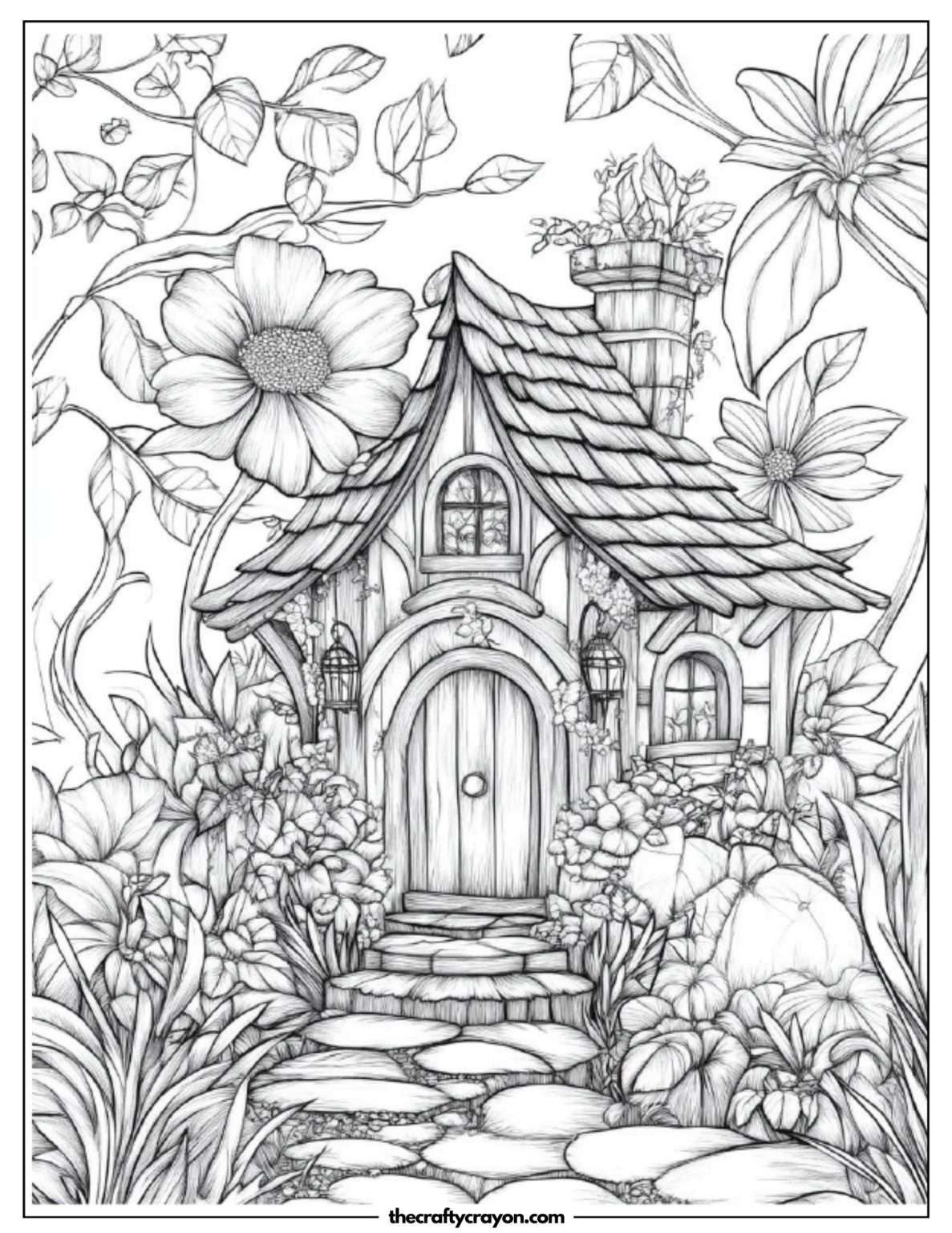 Fairy Garden Coloring Pages (Free Printable PDFs)