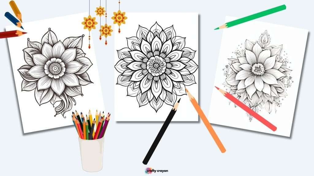 12 Beautiful Flower Mandala Coloring Pages For All Ages