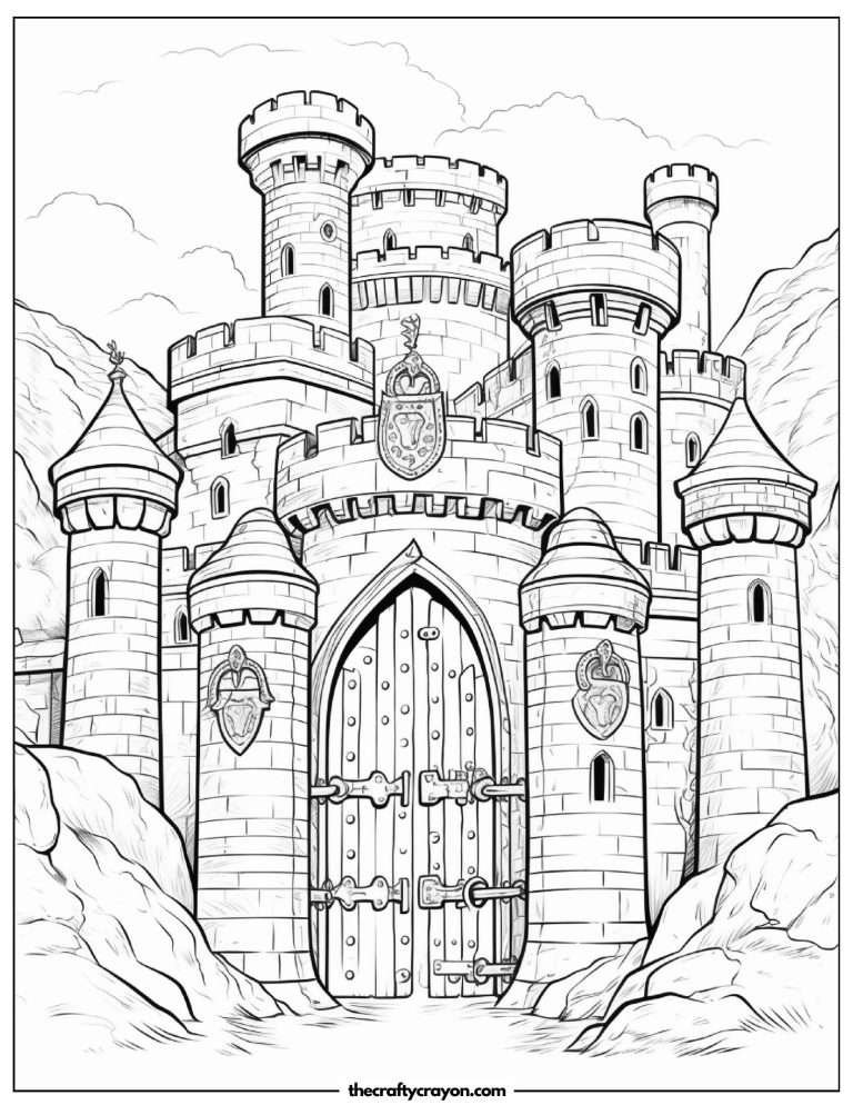 Castle Coloring Pages (Free Printable PDFs)