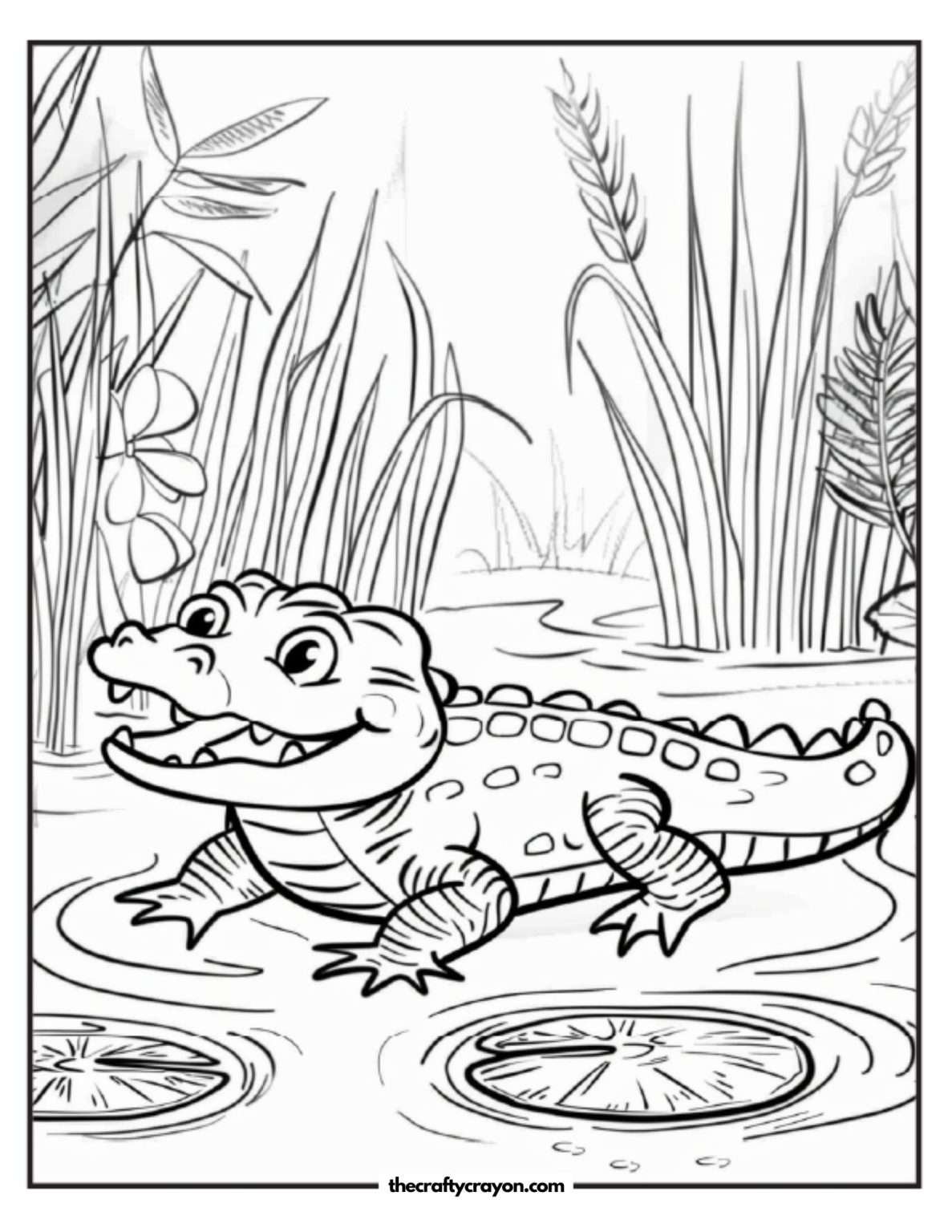 Crocodile Coloring Pages (Free Printable PDFs)