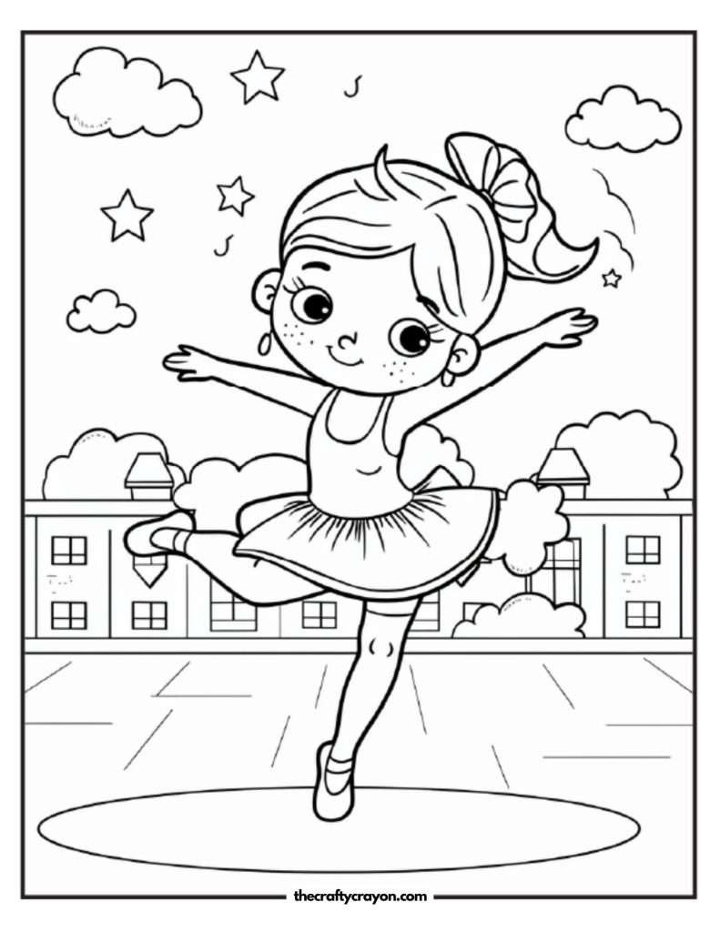 Ballerina Coloring Pages (Free Printable PDFs)