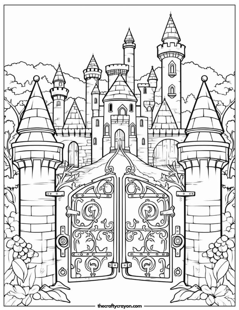 Castle Coloring Pages (Free Printable PDFs)