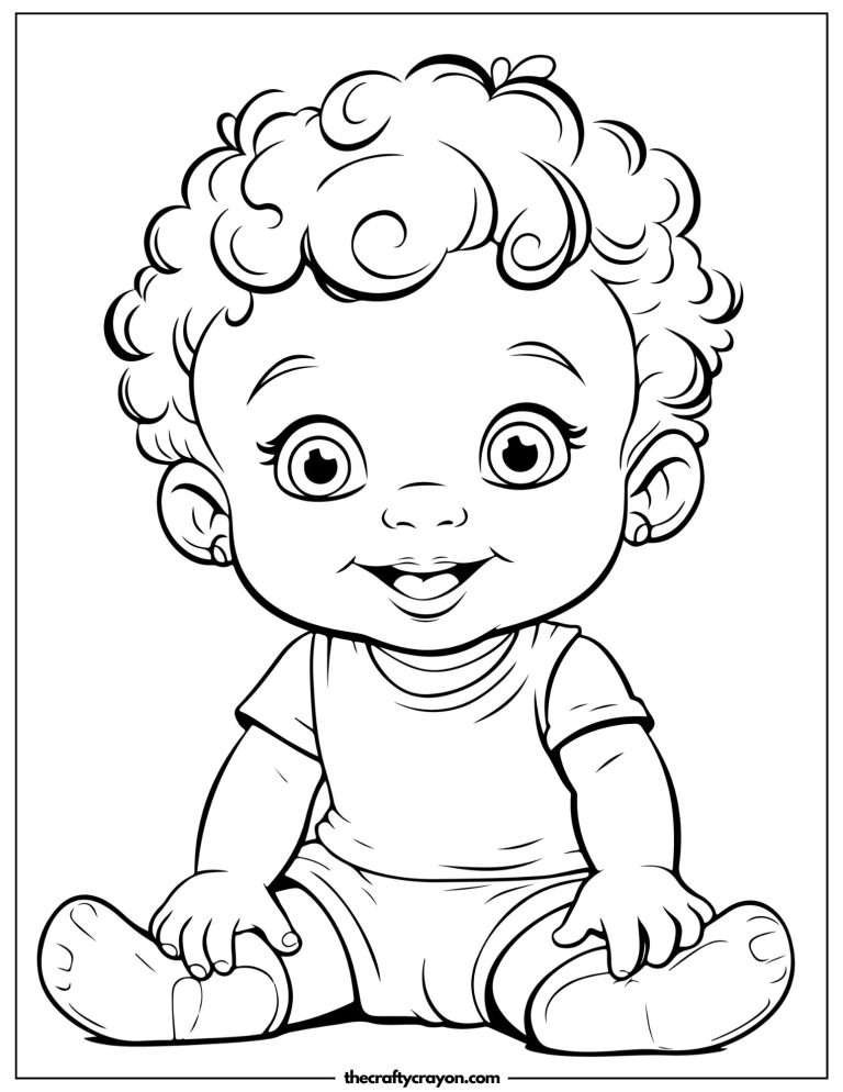Baby Coloring Pages (Free Printable PDFs)