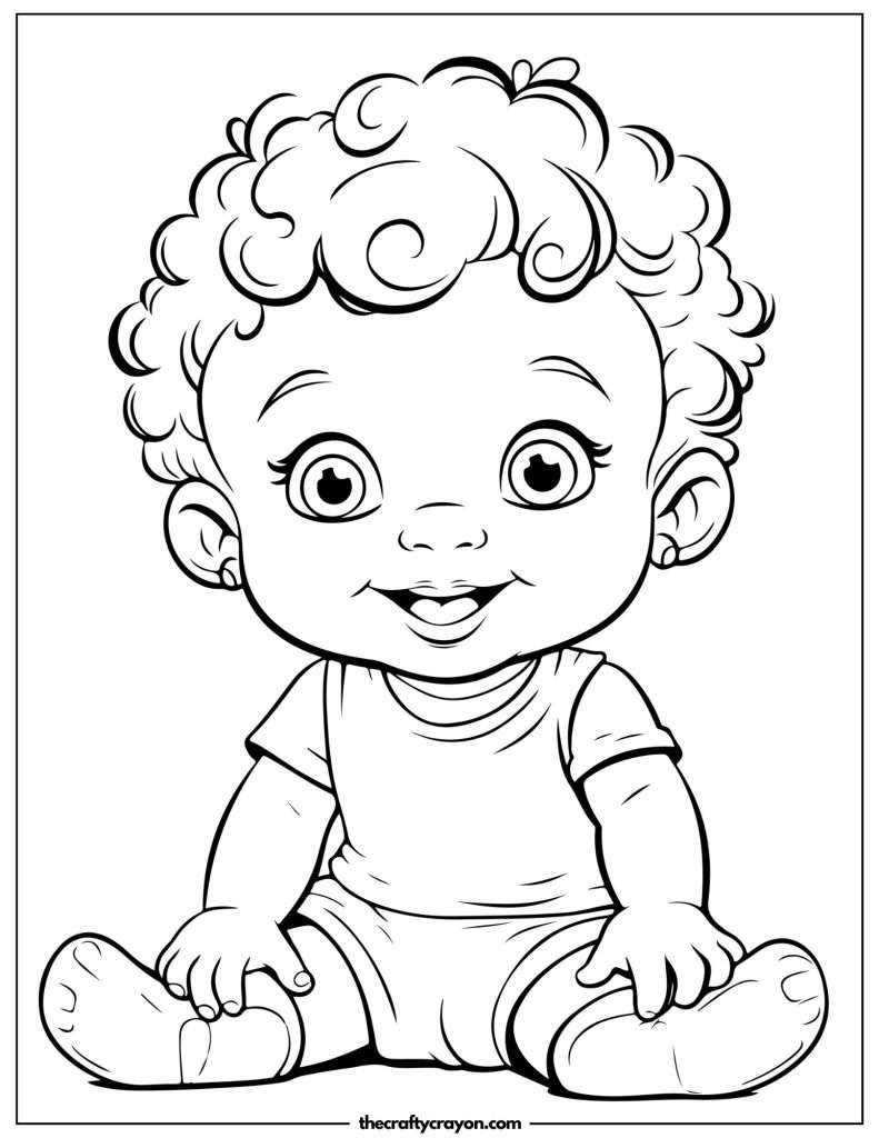 Baby Coloring Pages (Free Printable PDFs)