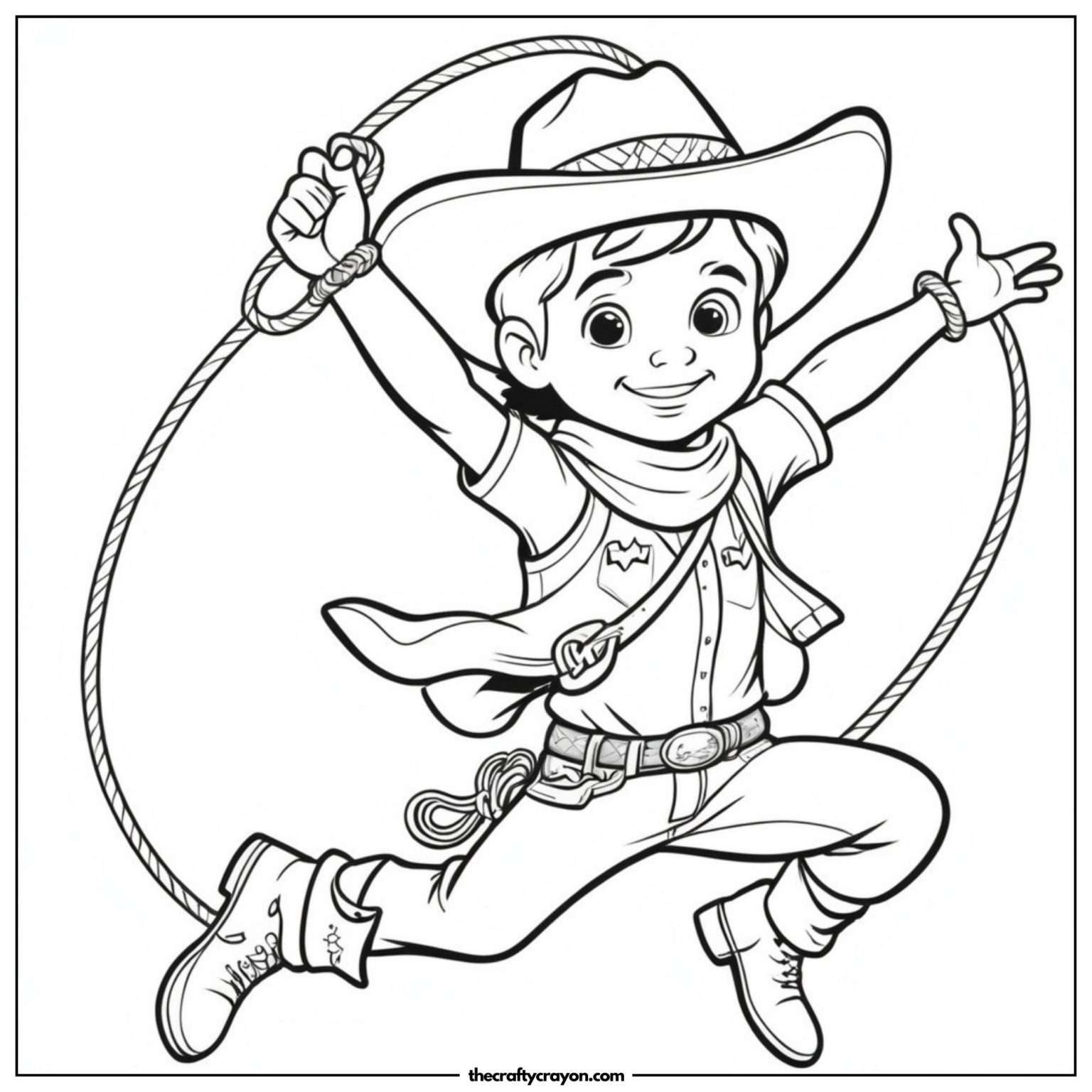 Cowboy Coloring Pages (Free Printable PDFs)