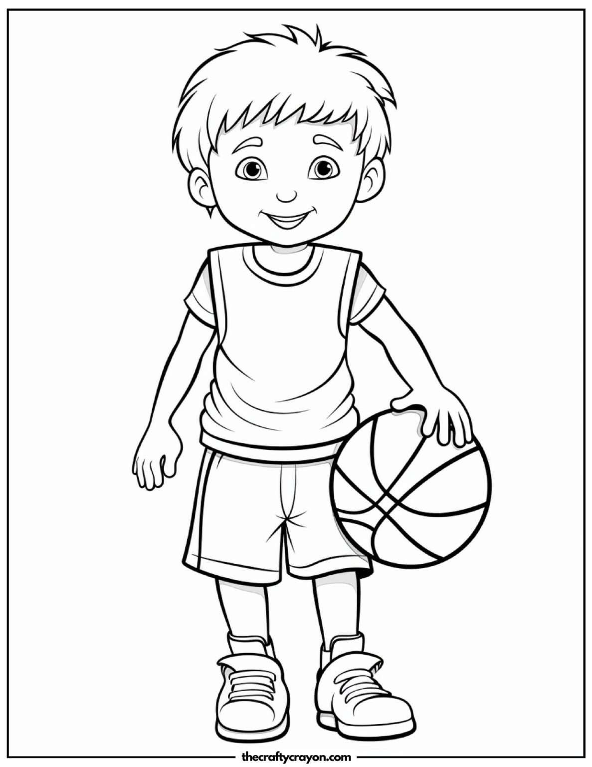 Playing Basketball Coloring Pages (Free Printable PDFs)