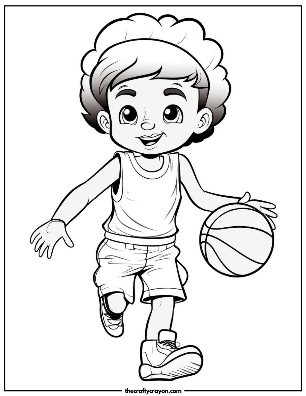 Playing Basketball Coloring Pages (Free Printable PDFs)