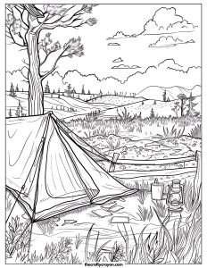 Camping Coloring Pages (Free Printable PDFs)