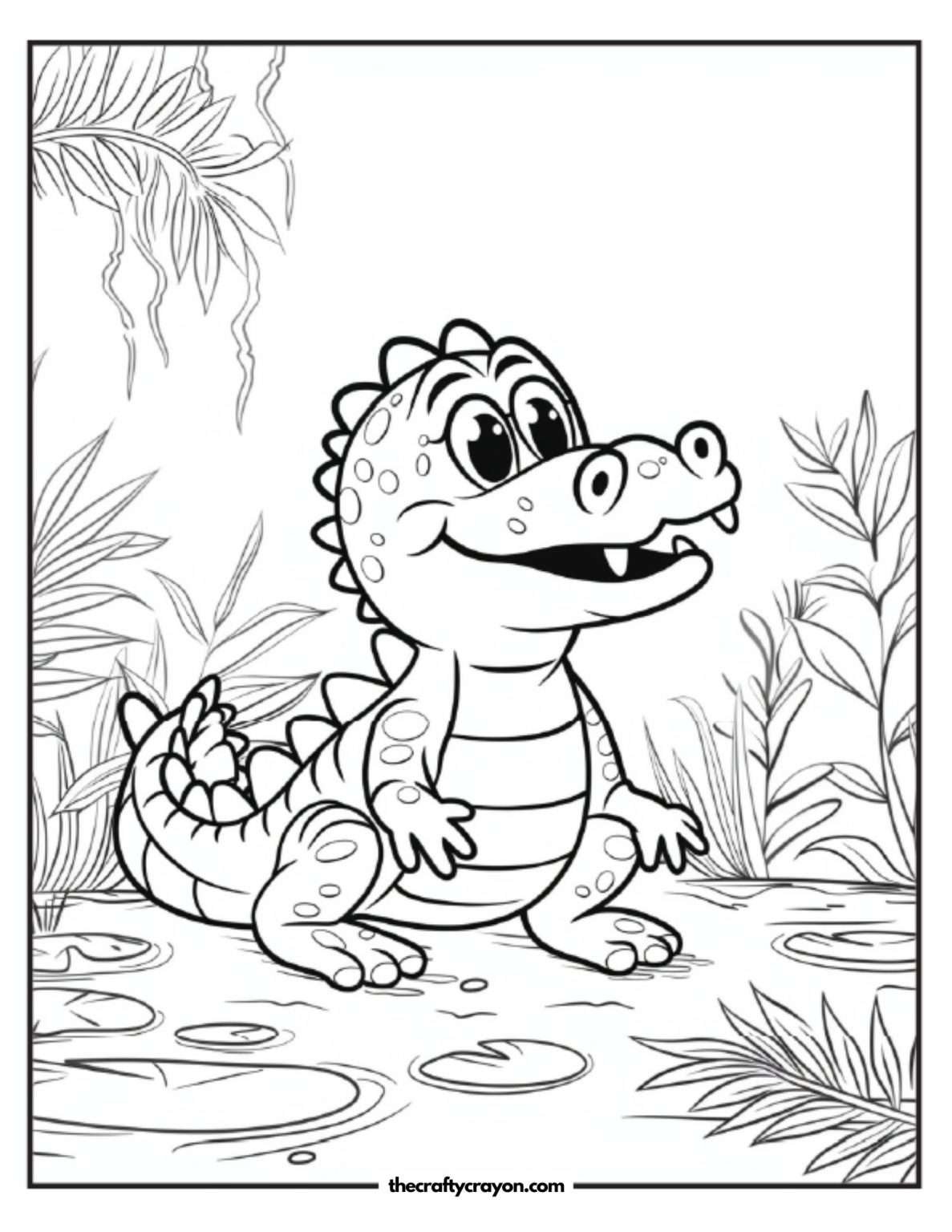 Crocodile Coloring Pages (Free Printable PDFs)