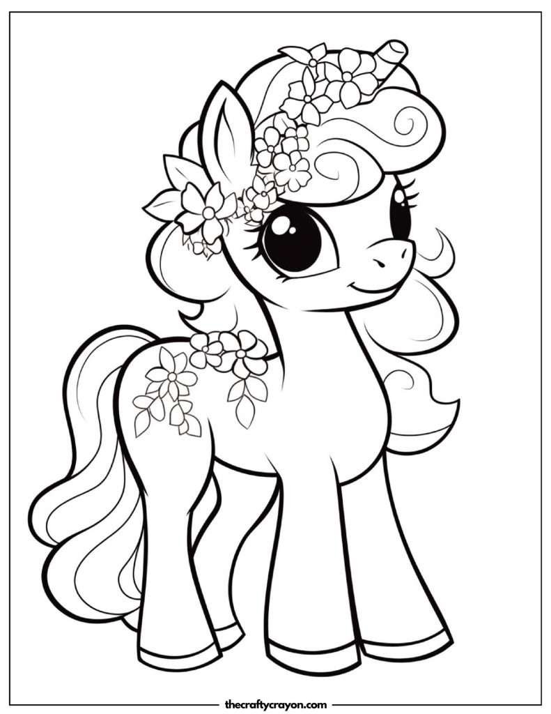 Pony Coloring Pages (Free Printable PDFs)