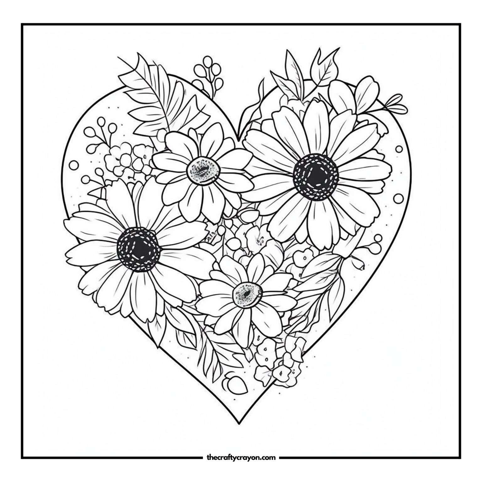 20 Free Printable Heart Coloring Pages