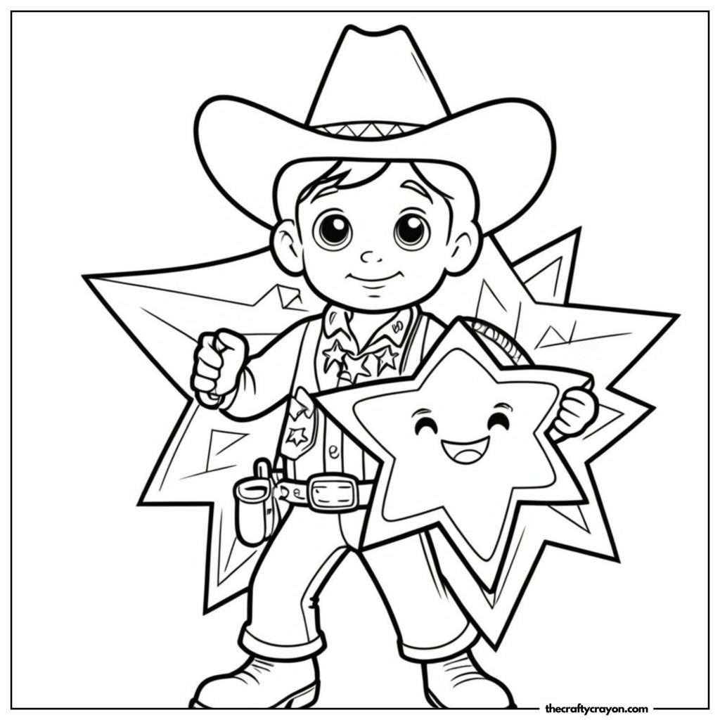 Cowboy Coloring Pages (Free Printable PDFs)