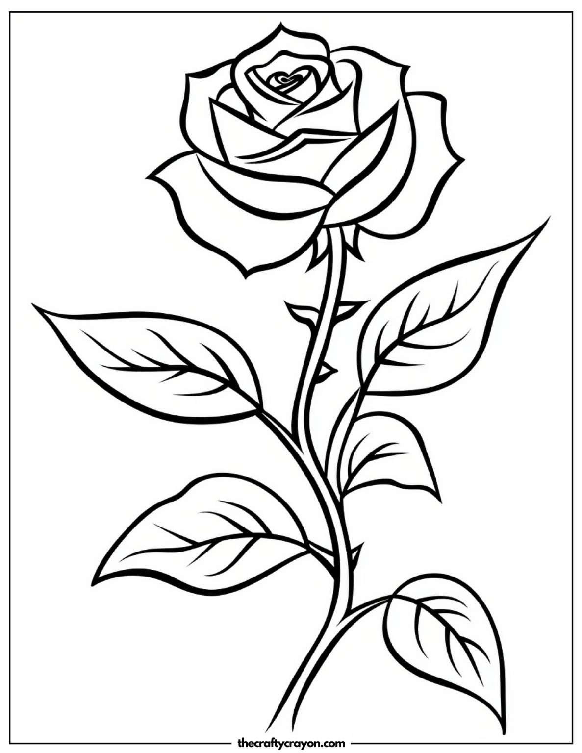 Roses Coloring Pages (Free Printable PDFs)