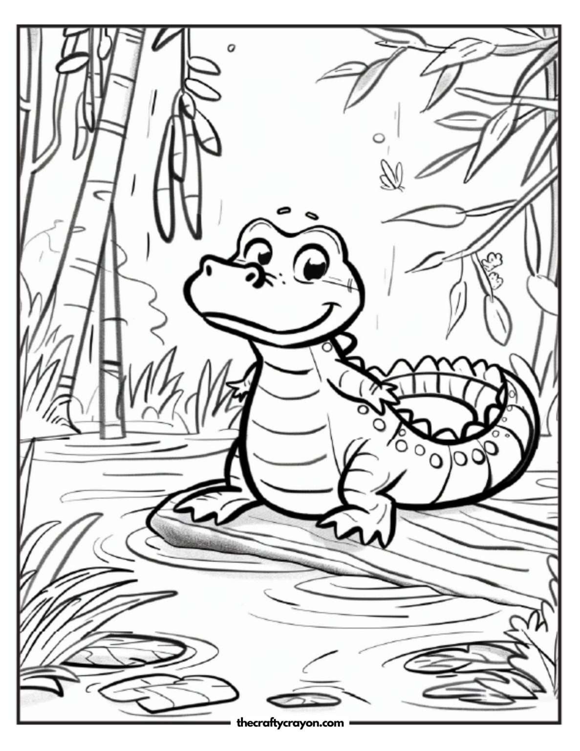 Crocodile Coloring Pages (Free Printable PDFs)
