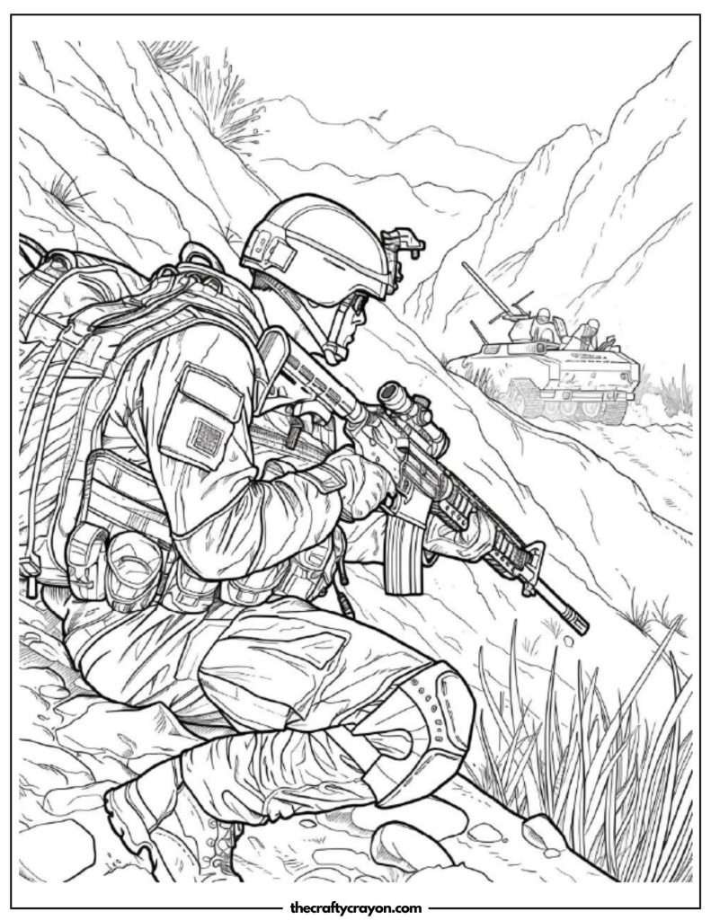 Army Coloring Pages (Free Printable PDFs)