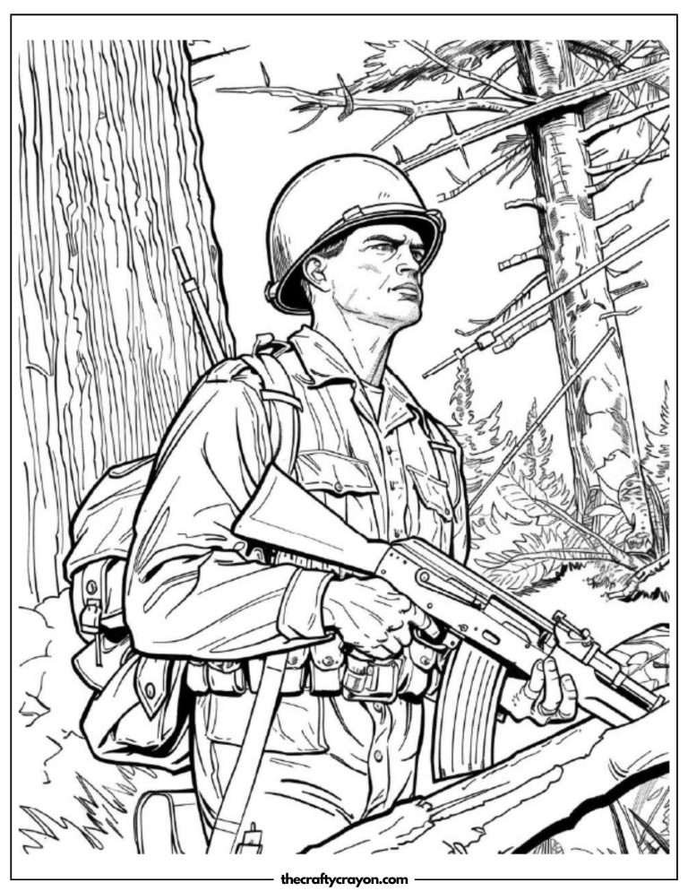 Army Coloring Pages (Free Printable PDFs)