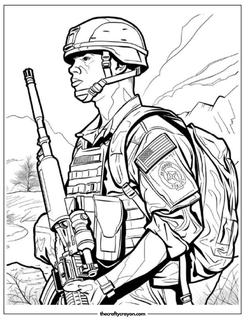 Army Coloring Pages (Free Printable PDFs)