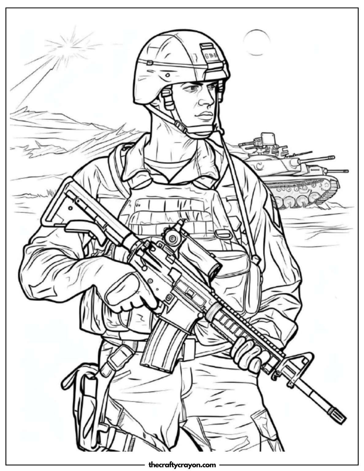 Army Coloring Pages (Free Printable PDFs)