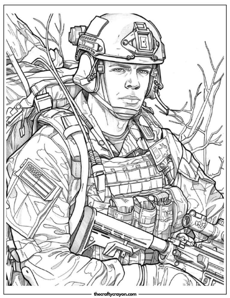 Army Coloring Pages (Free Printable PDFs)