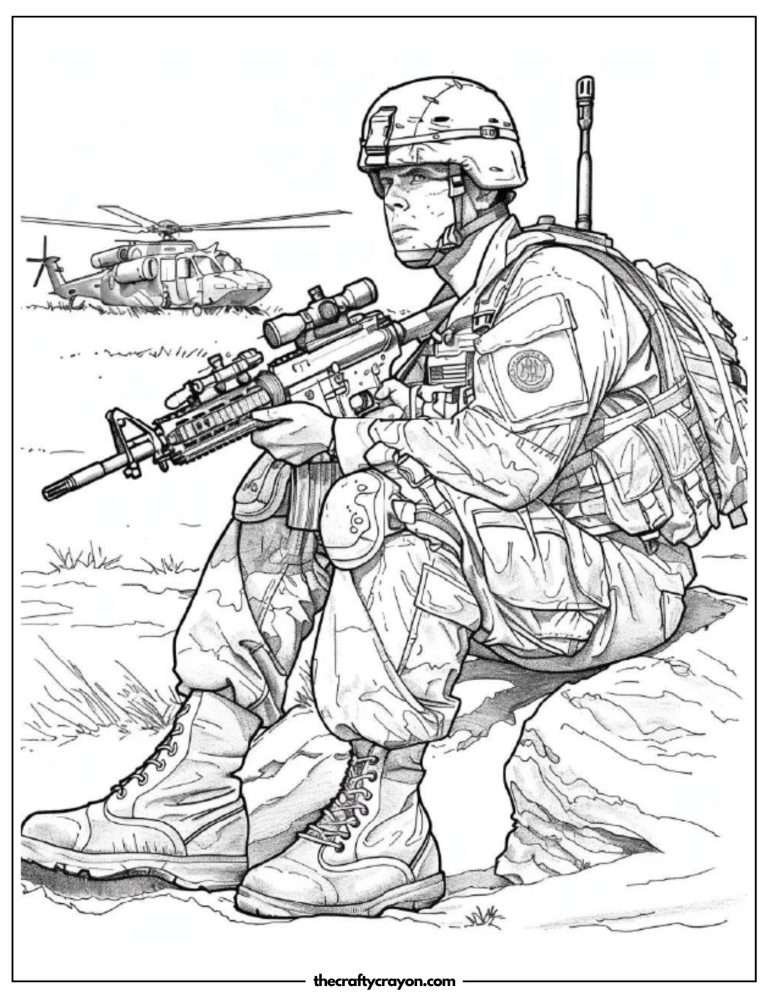 Army Coloring Pages (Free Printable PDFs)